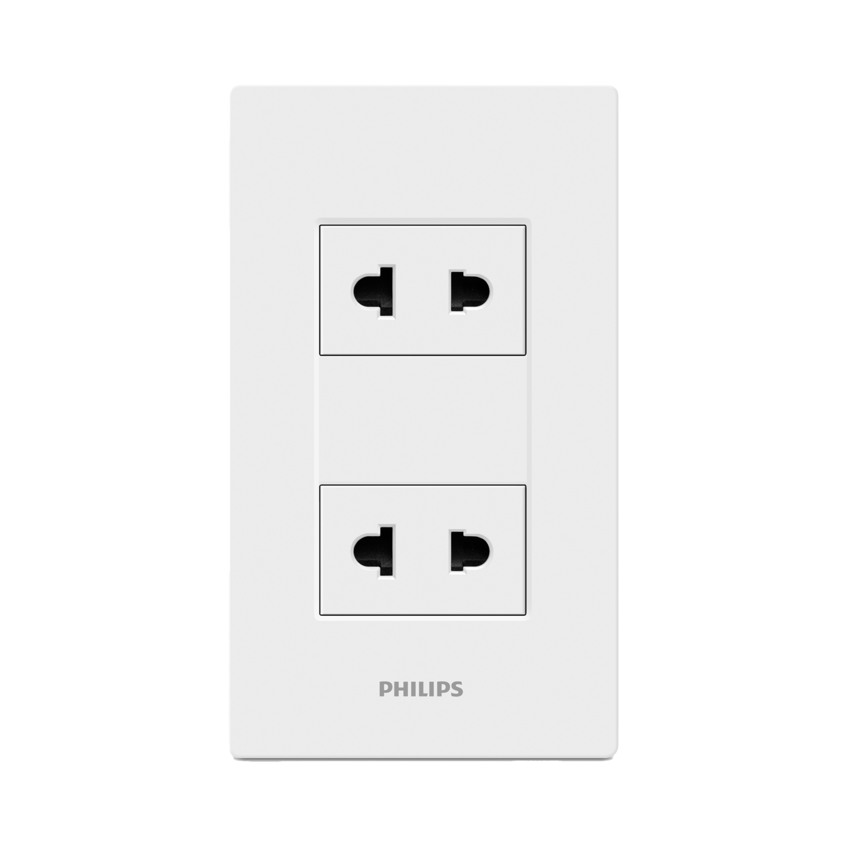Philips Leafstyle 2 Gang 2P US-Euro Socket – Builders Home